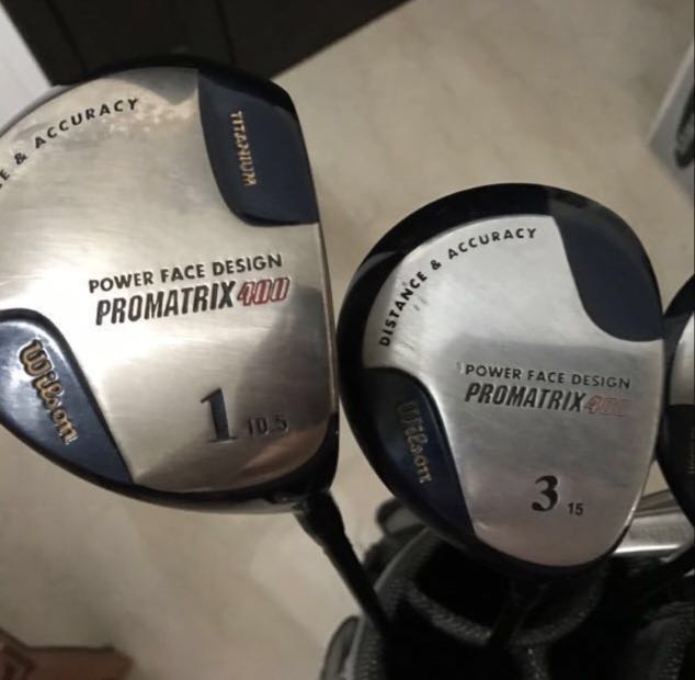Set of Wilson Pro-Matrix 400 Mens RH Golf Clubs + Srixon TS Golf Bag ...
