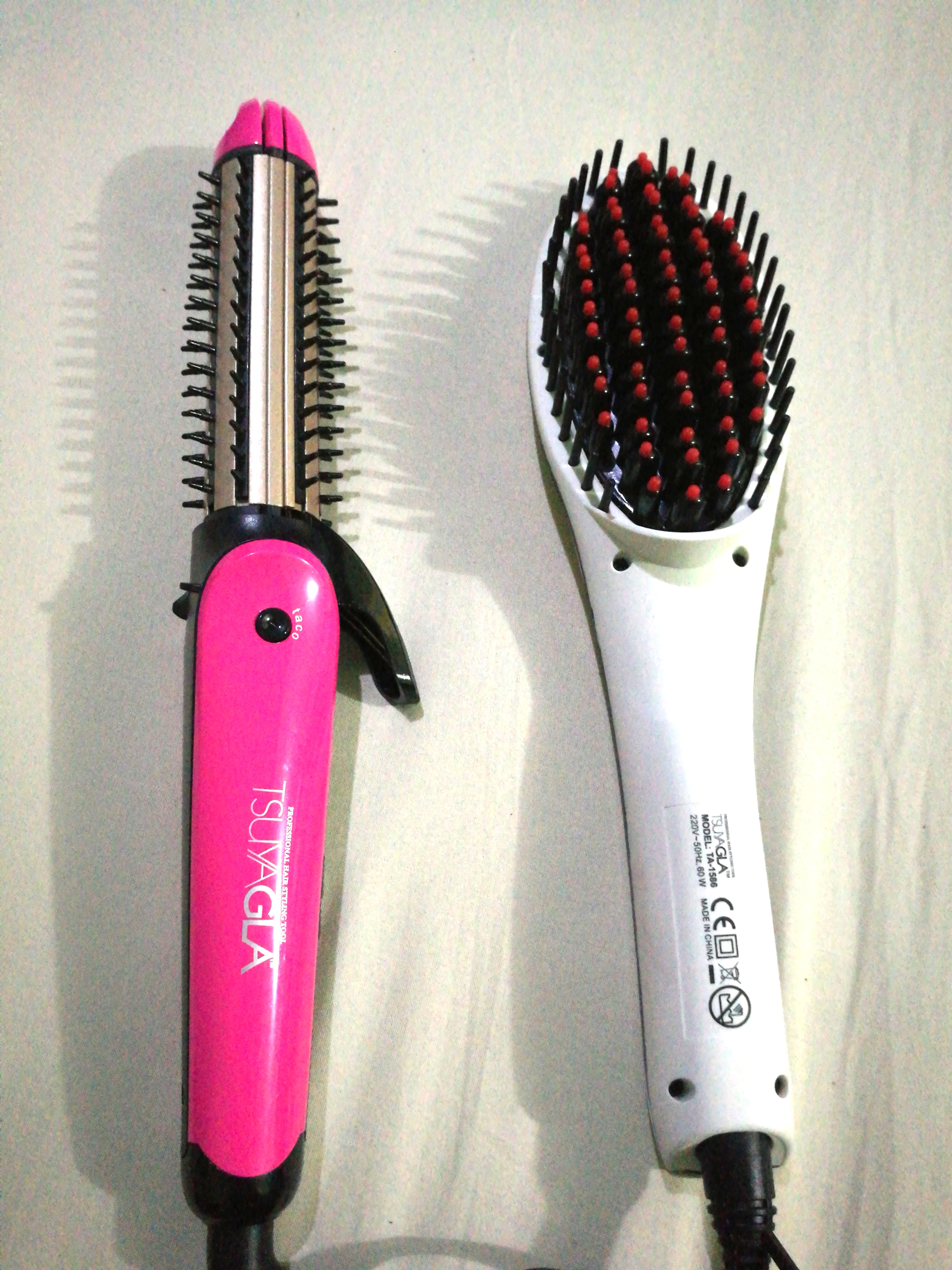 Tsuyagla Hair Straightening Brush and Curler, Beauty & Personal Care ...