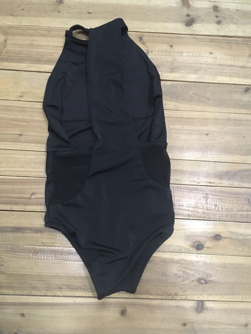 Unda Swimwear Ysabel in Black One Piece High Neck Turtleneck Swimsuit ...