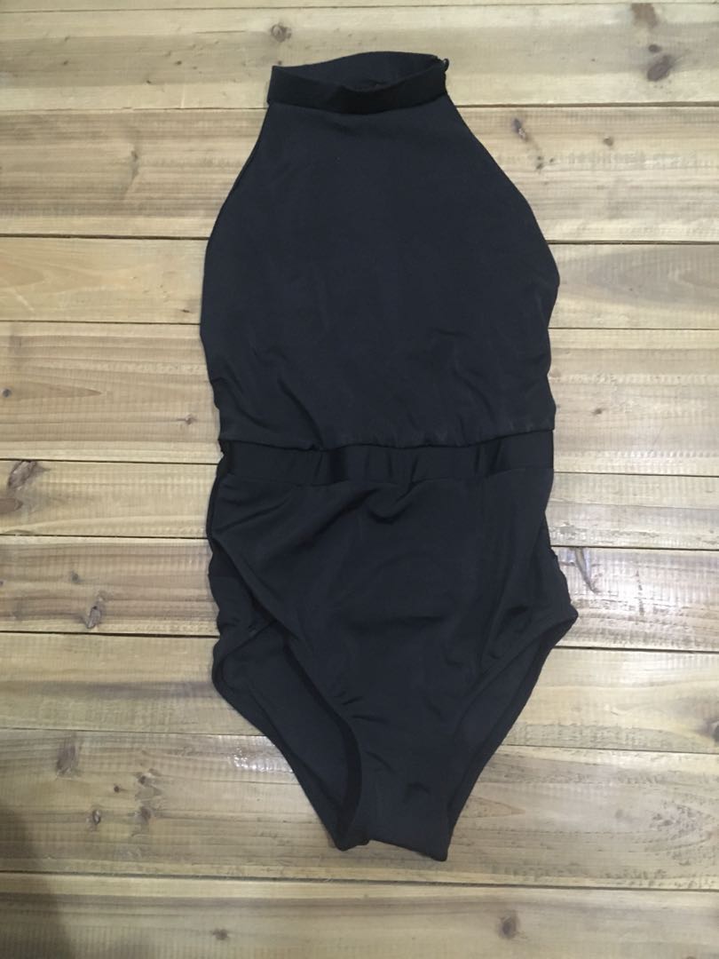 Unda Swimwear Ysabel in Black One Piece High Neck Turtleneck Swimsuit ...