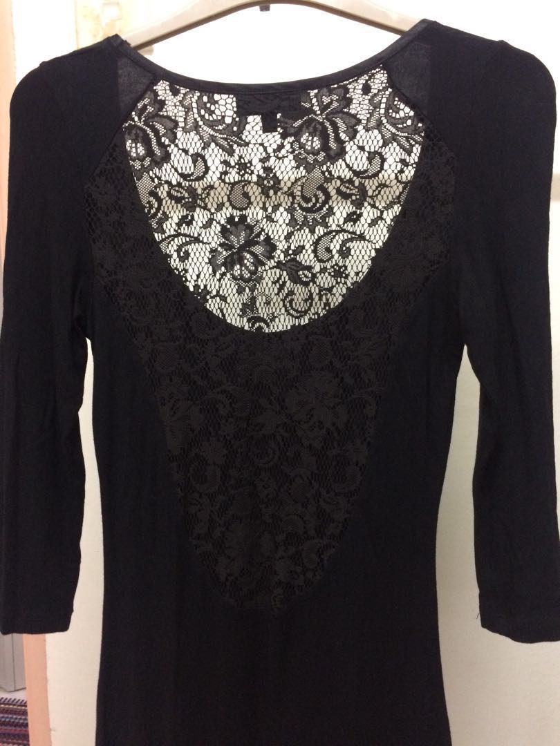 Warehouse lace back bodycon dress, Women's Fashion, Muslimah Fashion ...