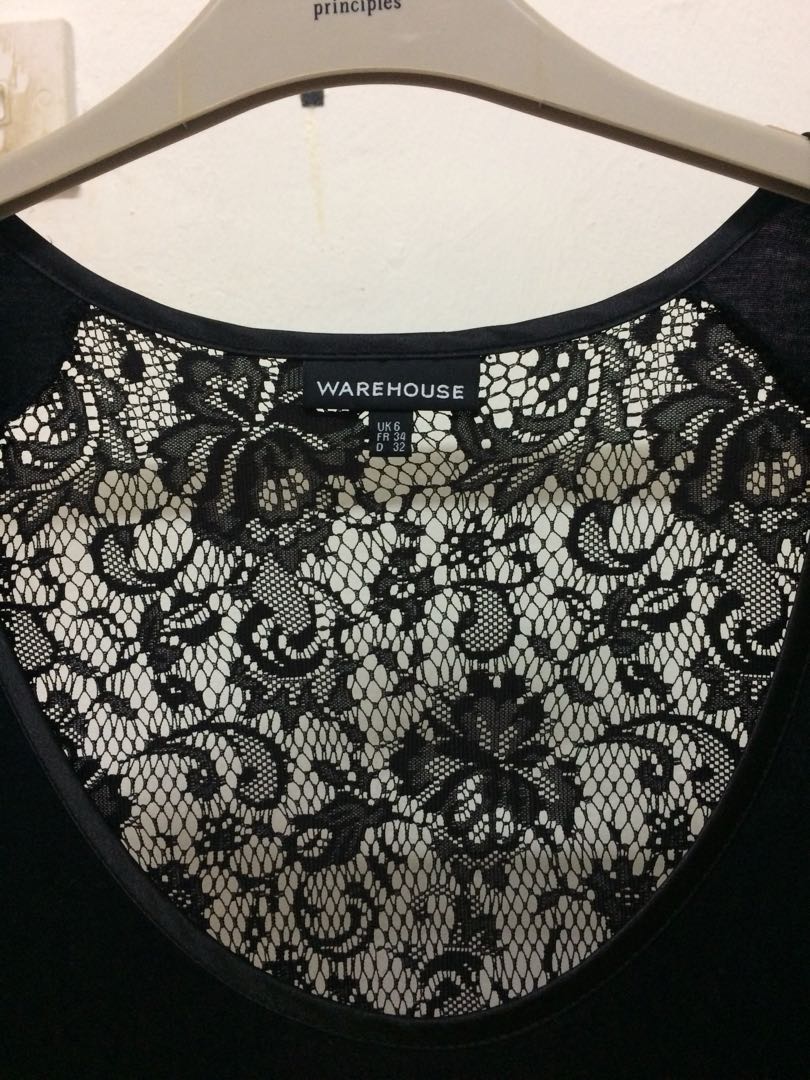 Warehouse lace back bodycon dress, Women's Fashion, Muslimah Fashion ...