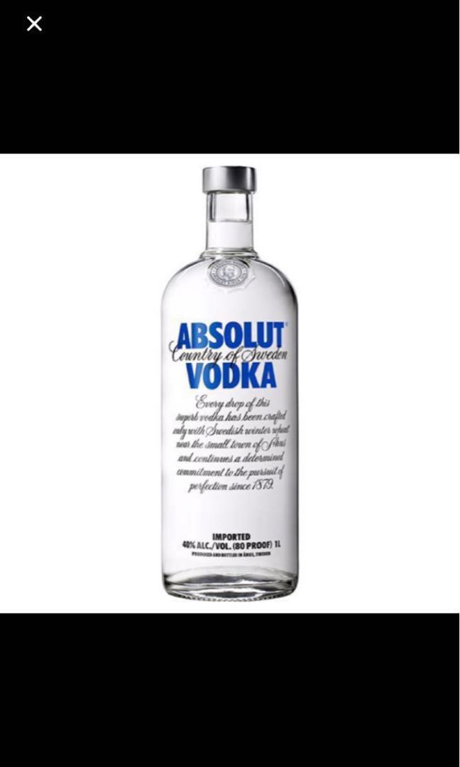 Absolut Vodka 1 litre!, Food & Drinks, Alcoholic Beverages on Carousell