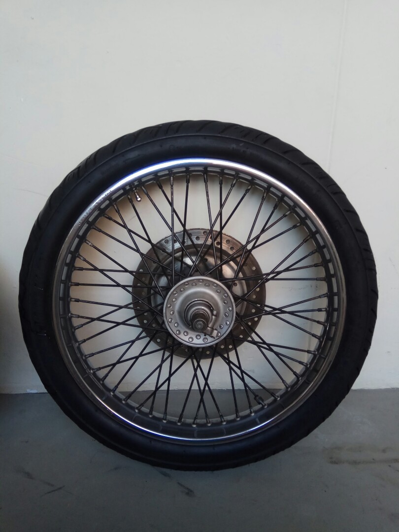 Honda Steed 28" Front Spokes Rim wheel set, Motorcycles, Motorcycle ...