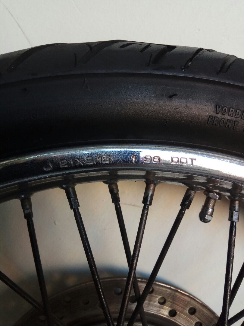Honda Steed 28" Front Spokes Rim wheel set, Motorcycles, Motorcycle ...