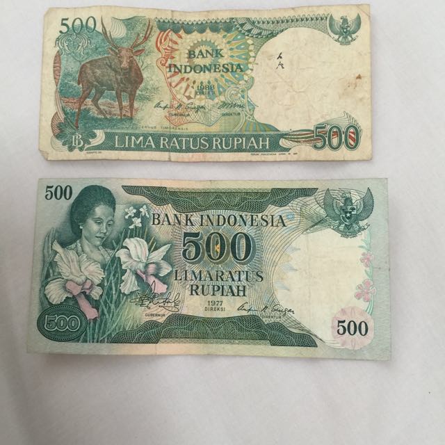 Indonesia Old Notes - 500 Rupiah, Hobbies & Toys, Memorabilia ...