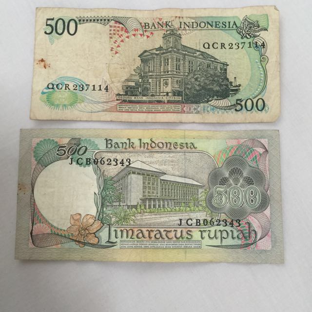 Indonesia Old Notes - 500 Rupiah, Hobbies & Toys, Memorabilia ...