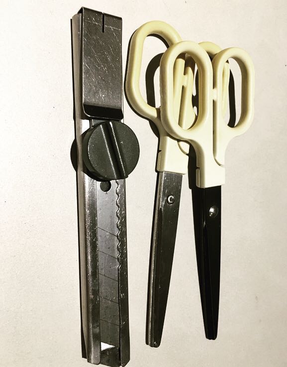 Muji stainless steel cutter and scissor, Hobbies & Toys, Stationery ...