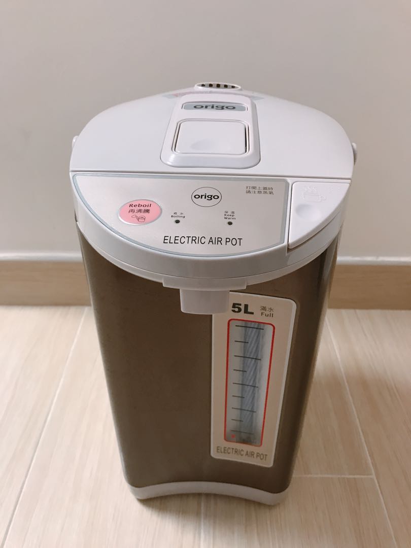 Origo 電熱水壺 Electric Air Pot AP-51 5L, 家庭電器, 廚房電器, 水壺 - Carousell