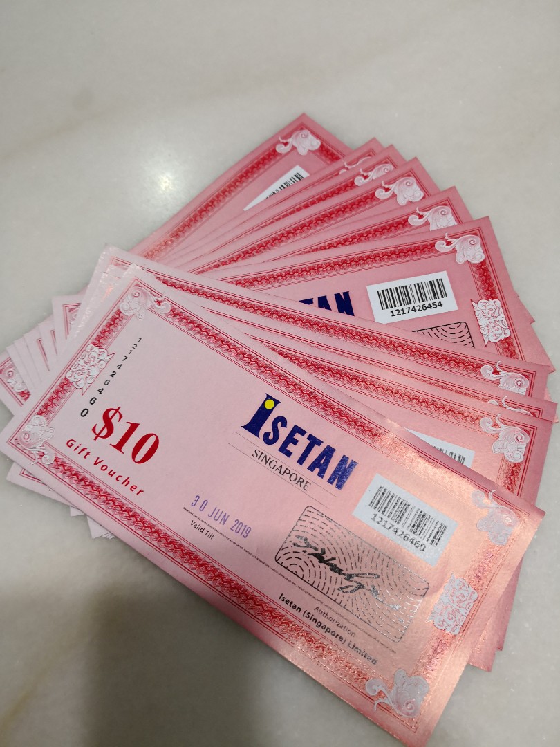 $100 Isetan vouchers, Tickets & Vouchers, Vouchers on Carousell
