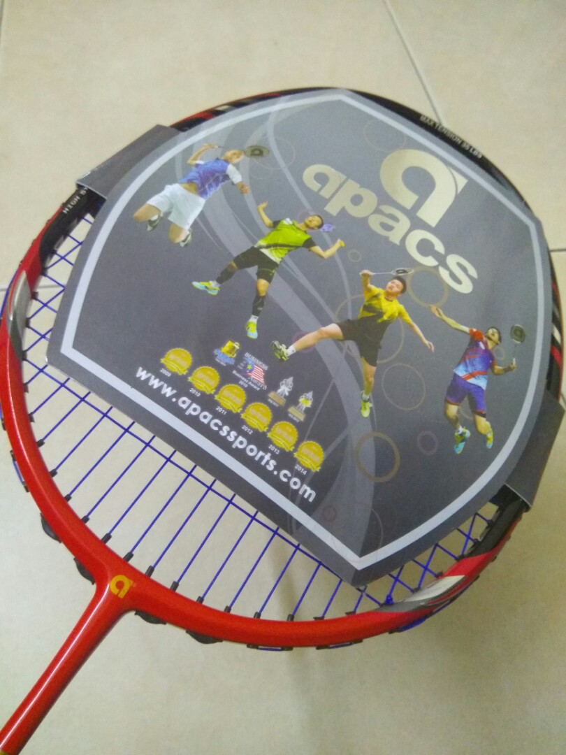 81g Apacs Virtus 35 Badminton Racket, Sports Equipment, Sports & Games ...