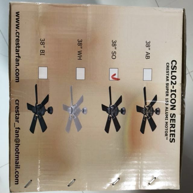 Crestar icon ceiling fan , Furniture & Home Living, Lighting & Fans ...