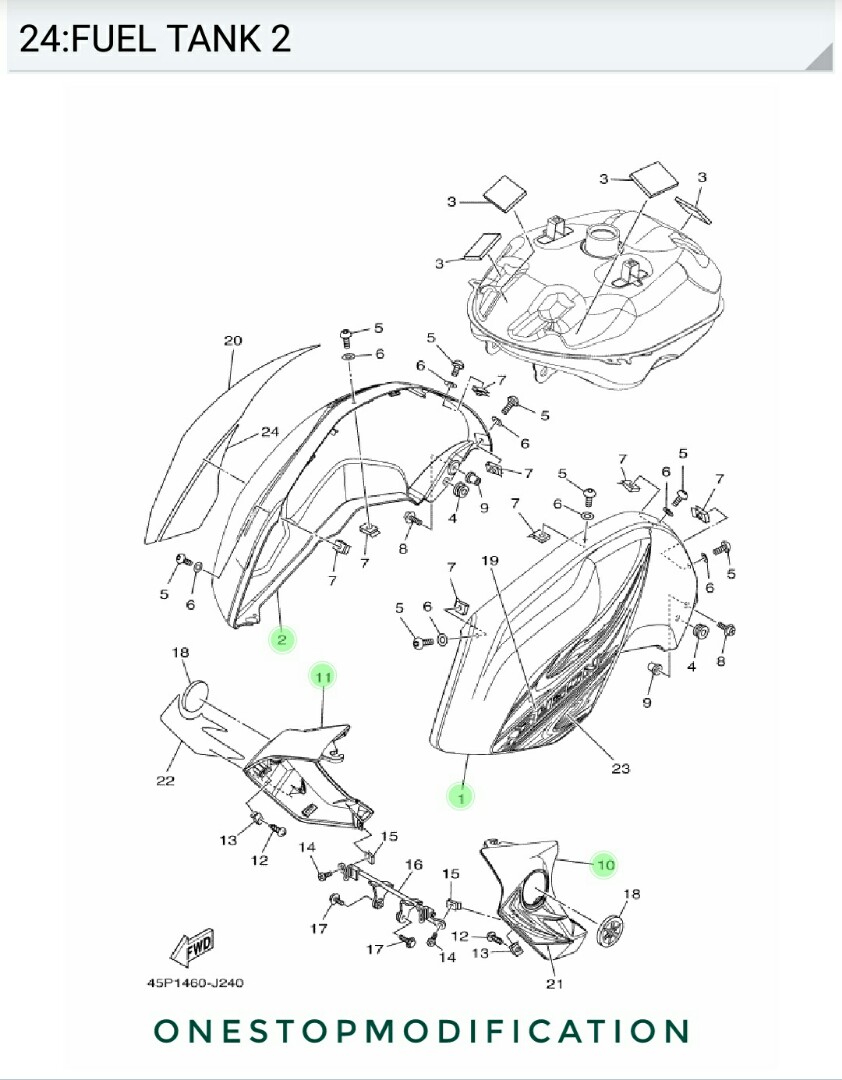 [FZ16] Original Fairing Or Other Parts For Yamaha FZ16 (COVER SET ...