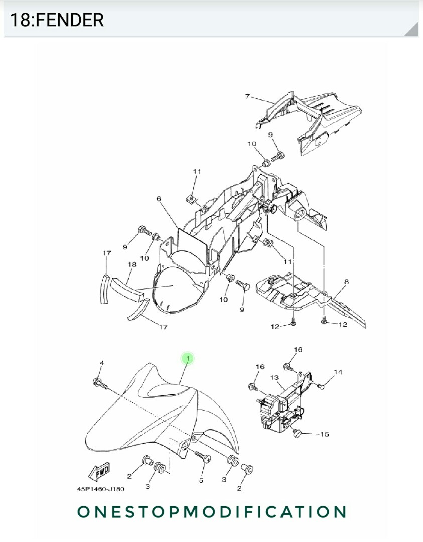 [FZ16] Original Fairing Or Other Parts For Yamaha FZ16 (COVER SET ...