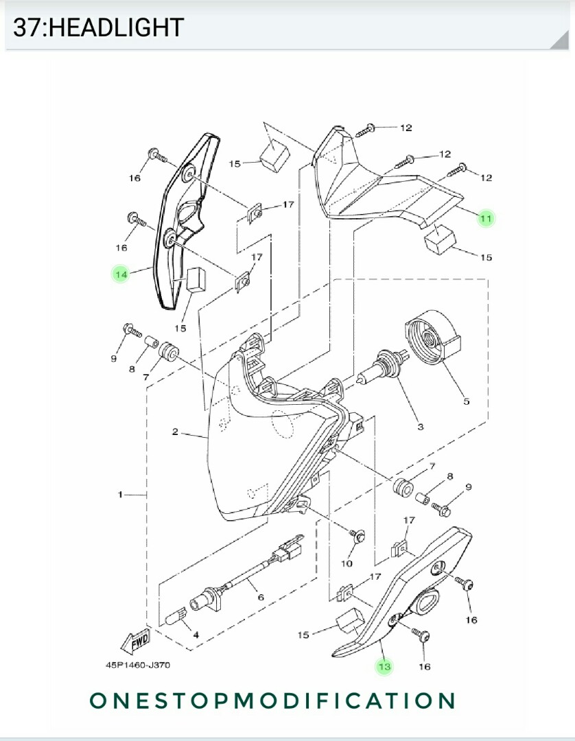 [FZ16] Original Fairing Or Other Parts For Yamaha FZ16 (COVER SET ...