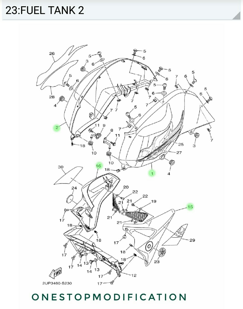 [FZN150] Original Fairing Or Other Parts For Yamaha FZ16 V2 (COVER SET ...
