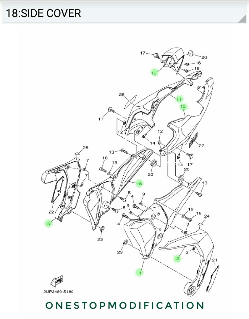 [FZN150] Original Fairing Or Other Parts For Yamaha FZ16 V2 (COVER SET ...