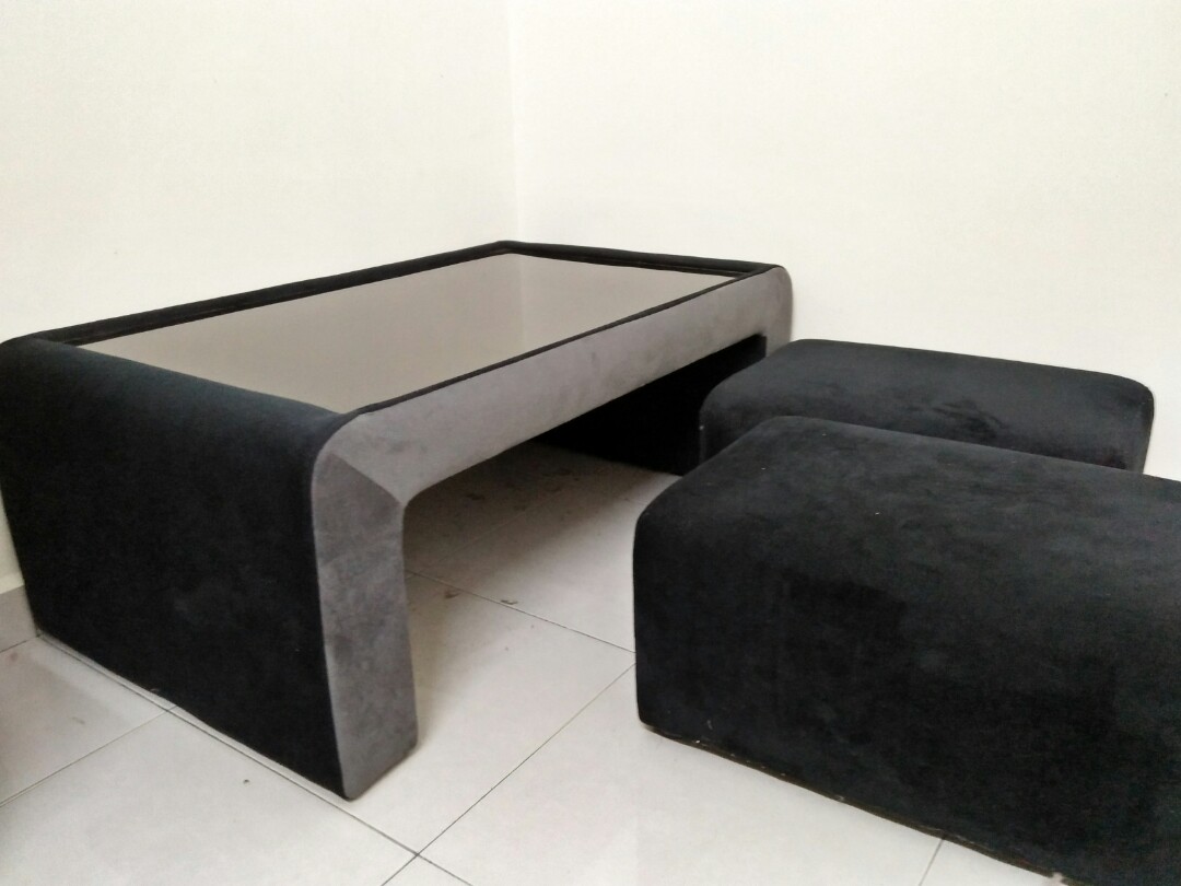 Meja kopi + set kerusi, Furniture & Home Living, Furniture, Tables ...