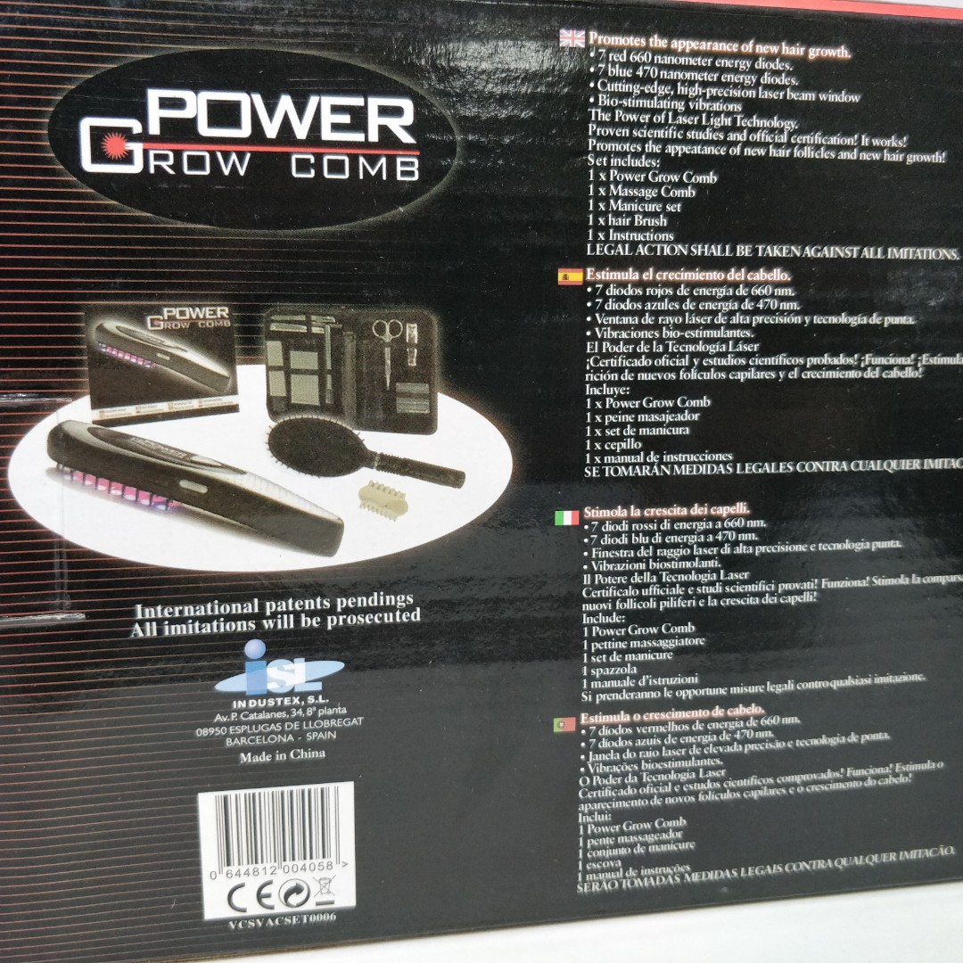 Power Grow Comb Hair Laser Treatment Promotes Growth, Beauty & Personal ...