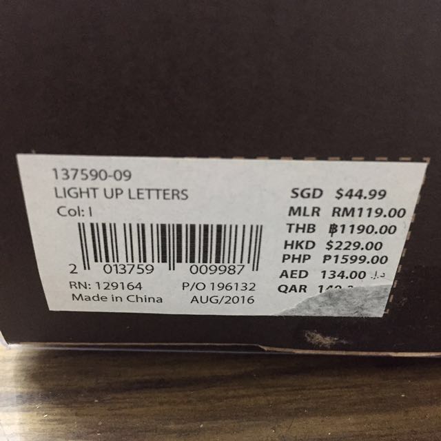 Typo Light Up Block Letter I Battery Operated Alphabet Marquee ...