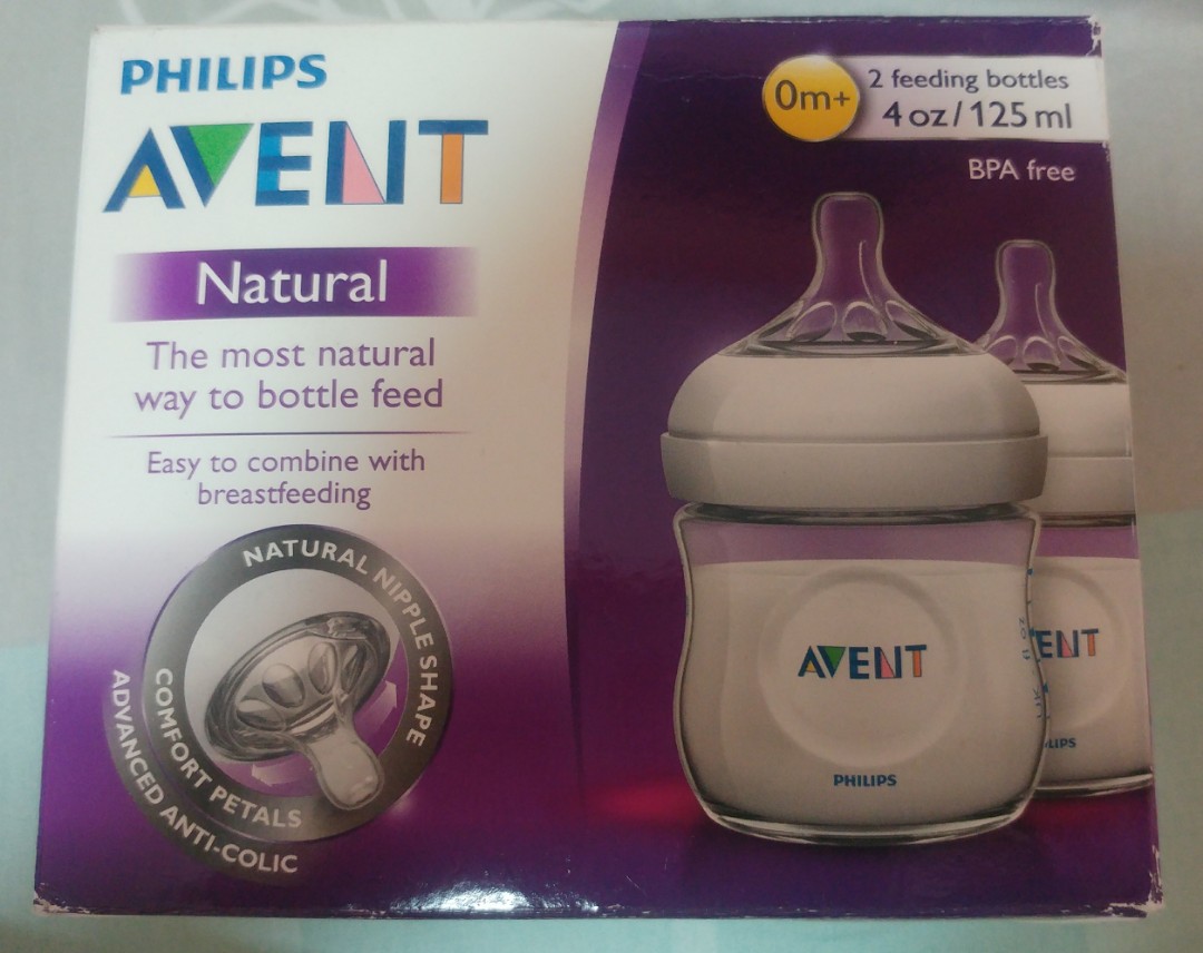 BNIB - Philips Avent BPA Free Natural Bottles. Breastfeeding-friendly ...
