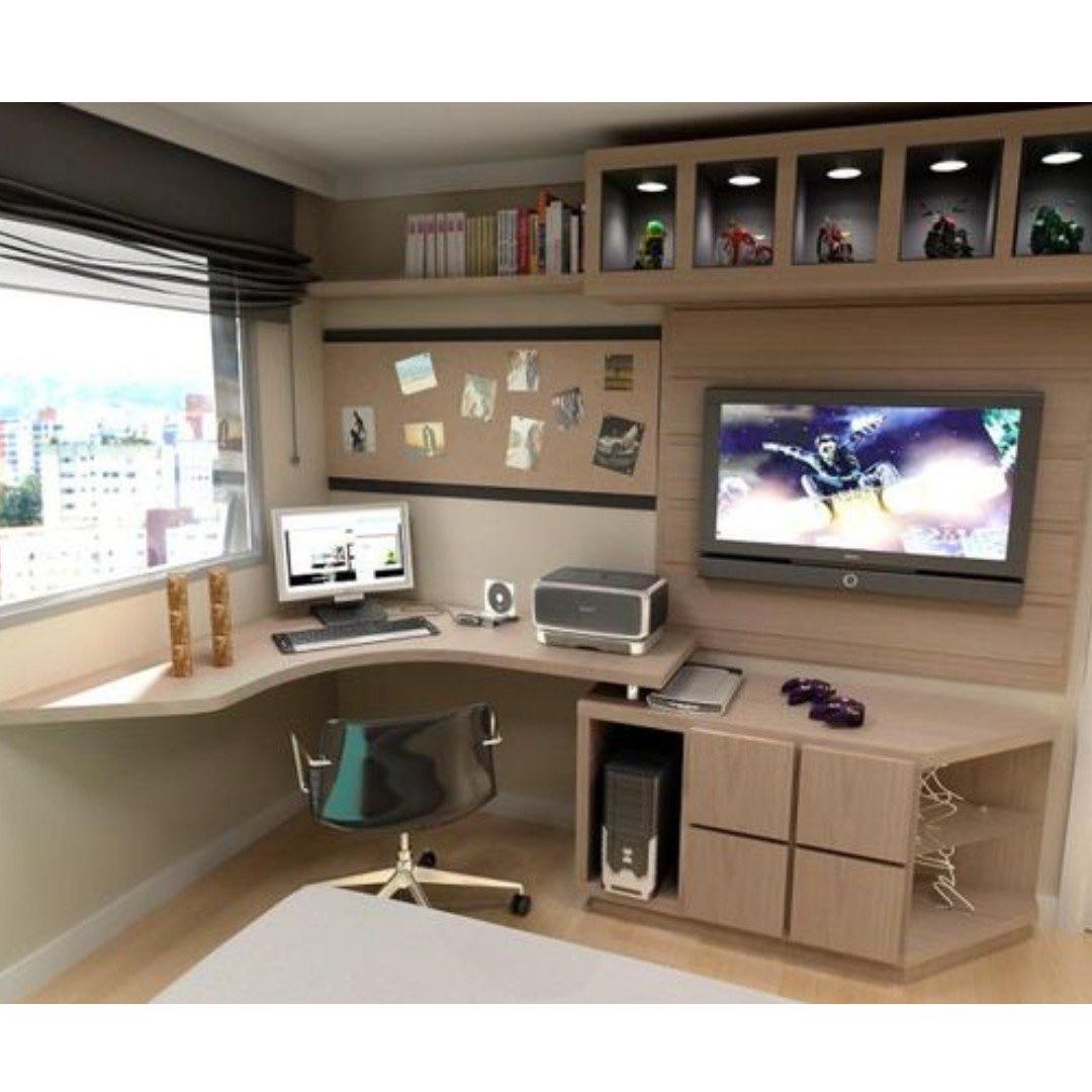 Built in Study table with Over Hung cabinet, Furniture & Home Living ...