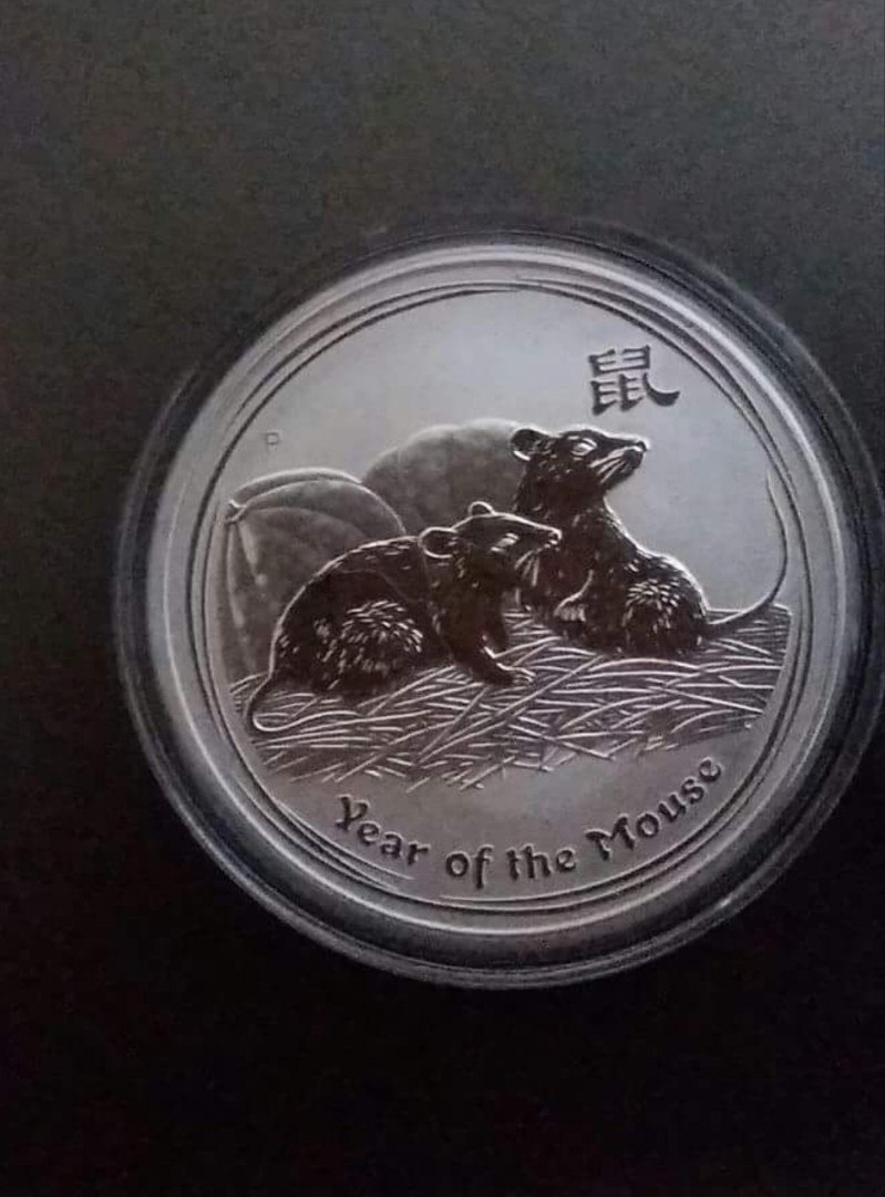 Perth Mint 2008 Lunar Mouse 1 oz silver coin, Hobbies & Toys ...