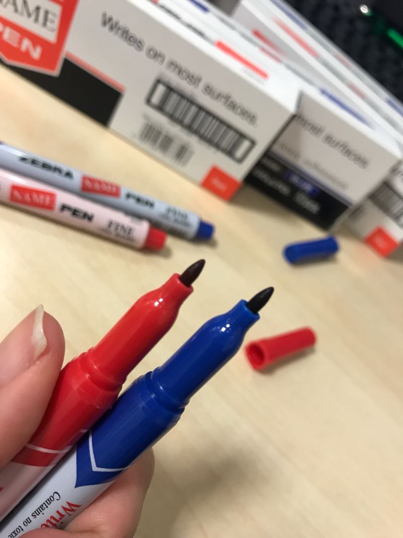 ZEBRA Permanent Marker (Box of 10s), Hobbies & Toys, Stationery & Craft ...