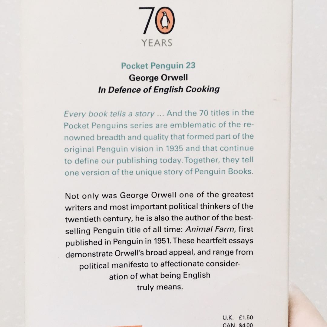 In Defence of English Cooking, Hobbies & Toys, Books & Magazines ...