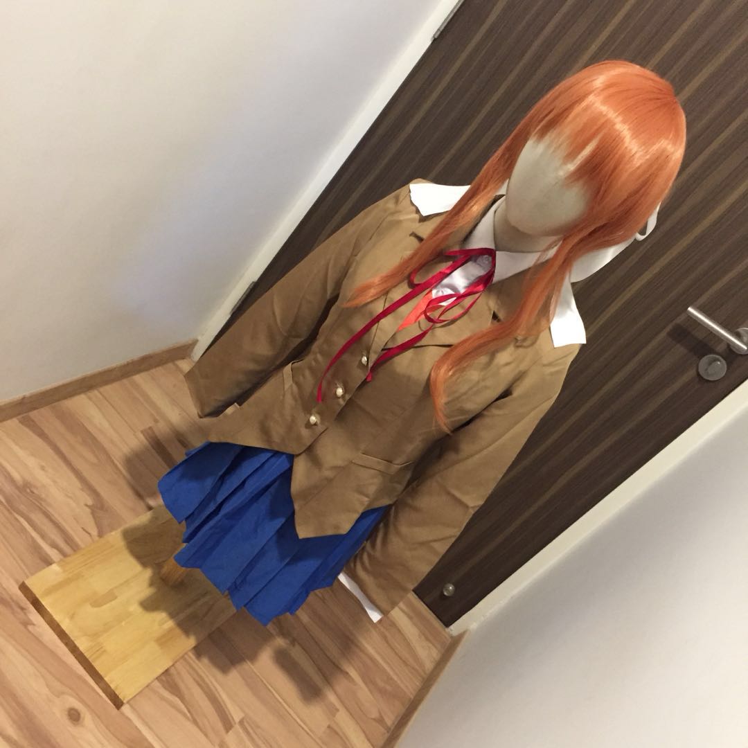 Monika School Uniform Cosplay, Hobbies & Toys, Collectibles ...