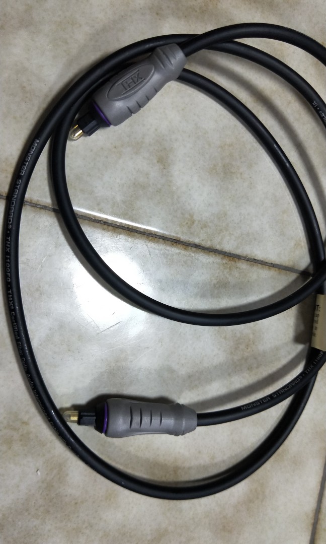 Monster THX optical fibre cable, TV & Home Appliances, TV ...