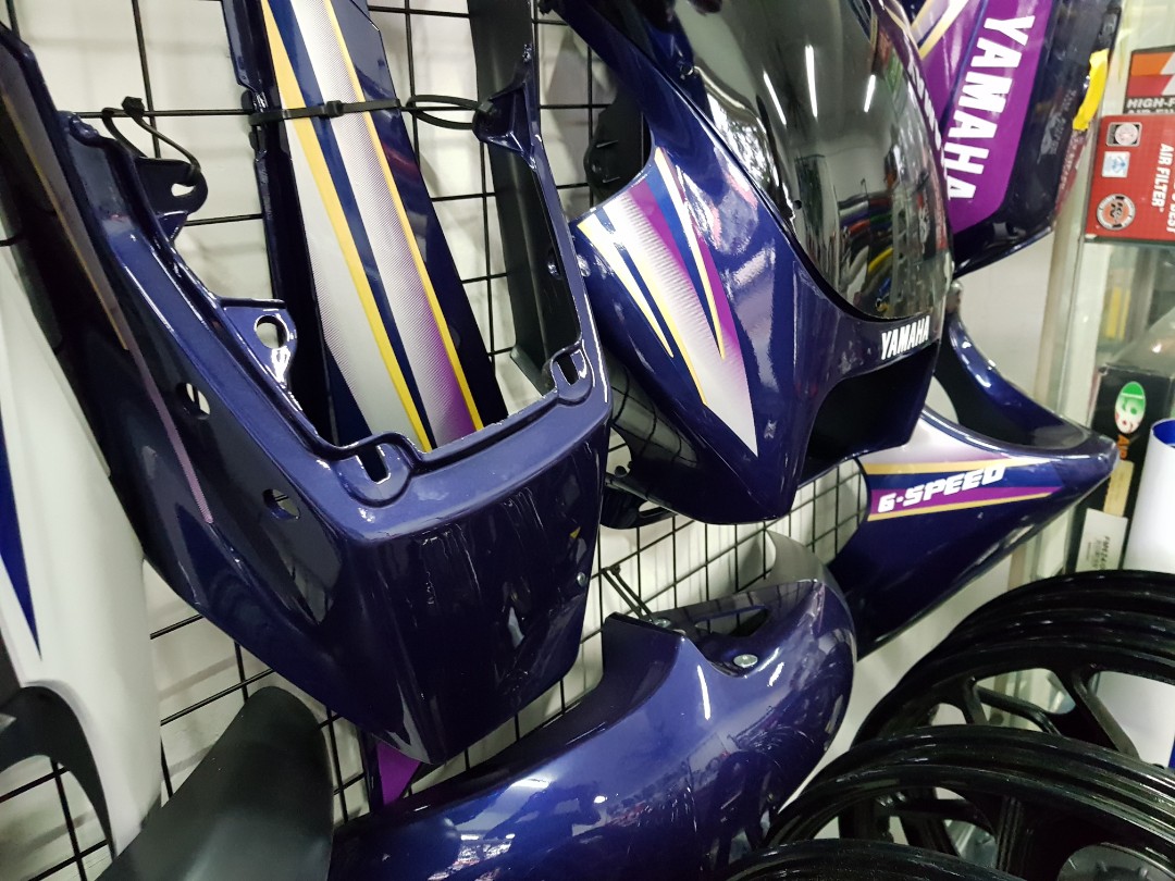 RXZ 135 YAMAHA COVERSET OEM WITH TANK BOSCH PURPLE 6 SPEED, Motorcycles ...