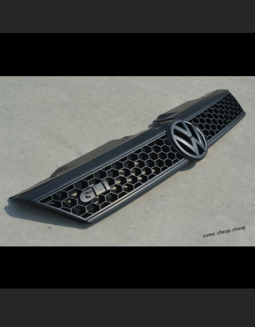 VW Jetta MK6 Matt Black Front & Btm Grille, Car Accessories on Carousell