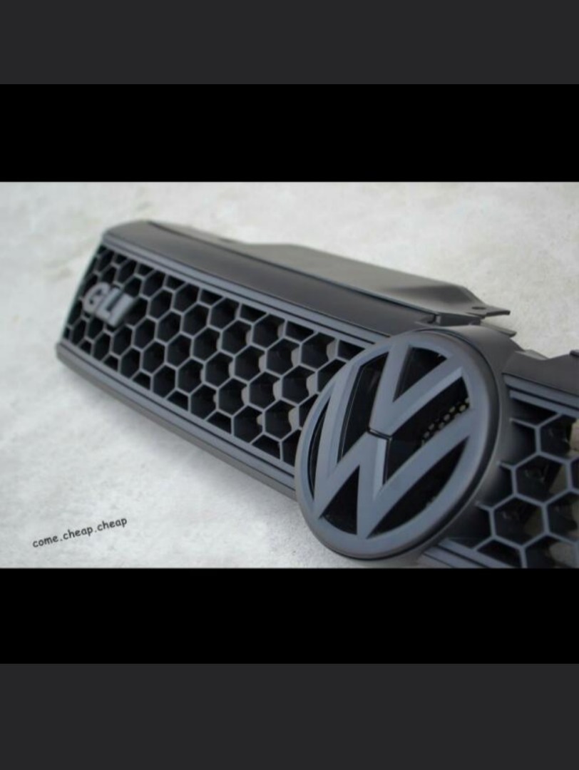 VW Jetta MK6 Matt Black Front & Btm Grille, Car Accessories on Carousell