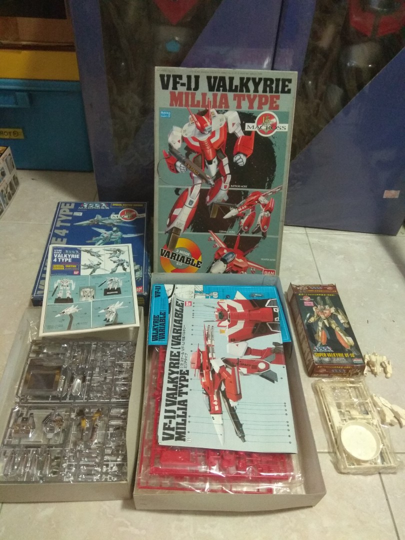 Macross VF-1J Valkyrie Millia model kit set of 3 robotech mospeada ...