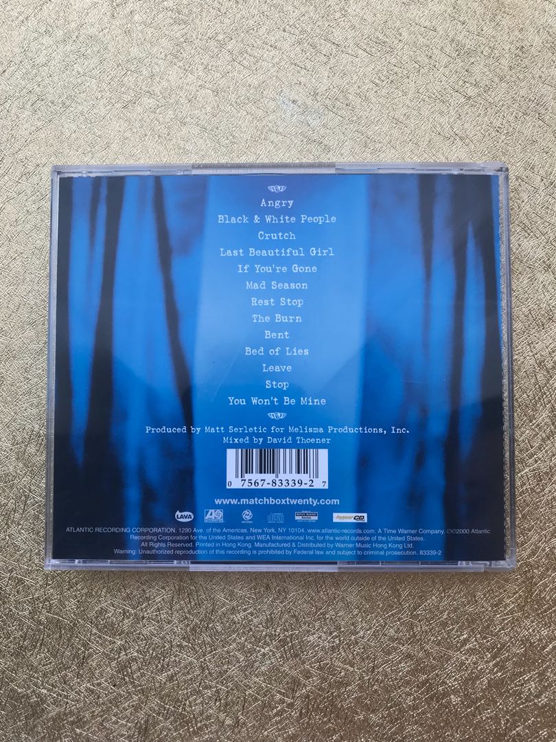 Matchbox 20 CD, 興趣及遊戲, 音樂、樂器 & 配件, 音樂與媒體 - CD 及 DVD - Carousell
