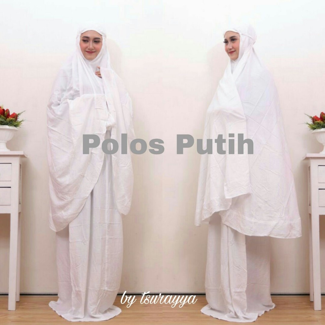 Gambar Mukena Putih Polos | Grosir Mukena Katun Jepang