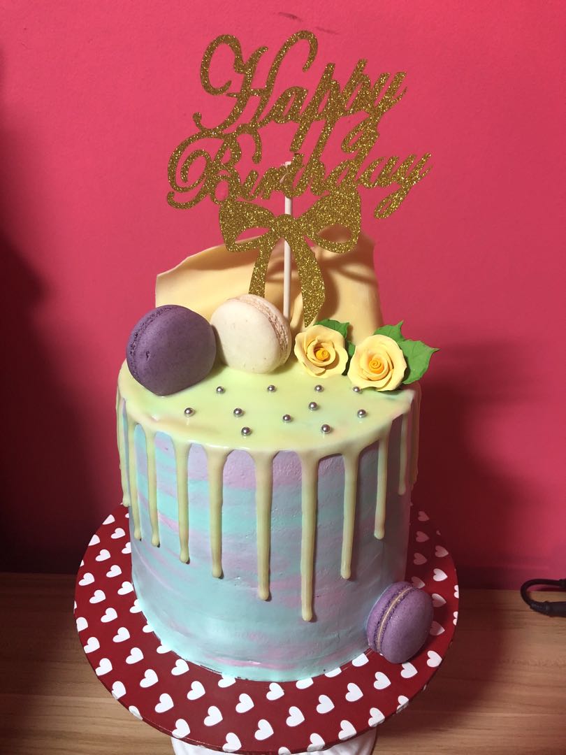 Pastel Drip Cake, Food & Drinks, Homemade Bakes on Carousell