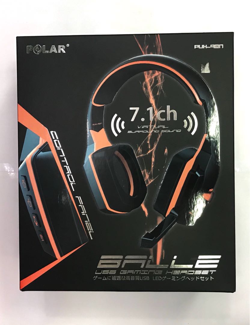 POLAR GAMING HEADSET PUH9017, 音響器材, 頭戴式/罩耳式耳機 - Carousell
