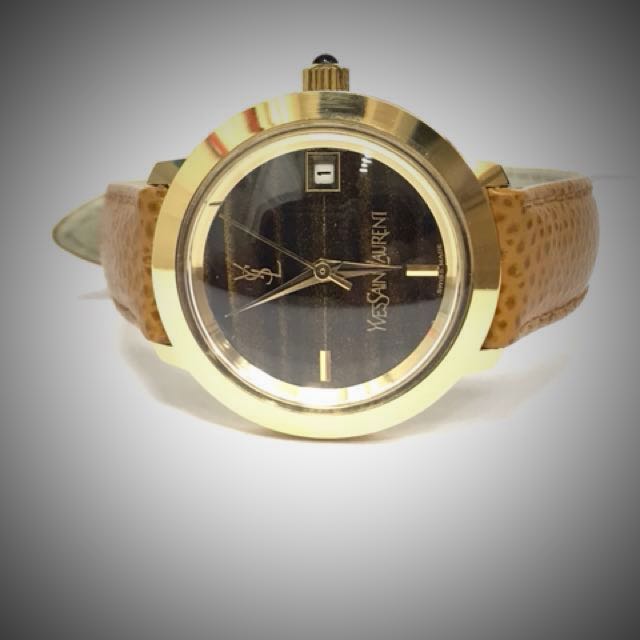 Rare YSL vintage 20 micron Gold plated winding watch(W0586), Luxury ...