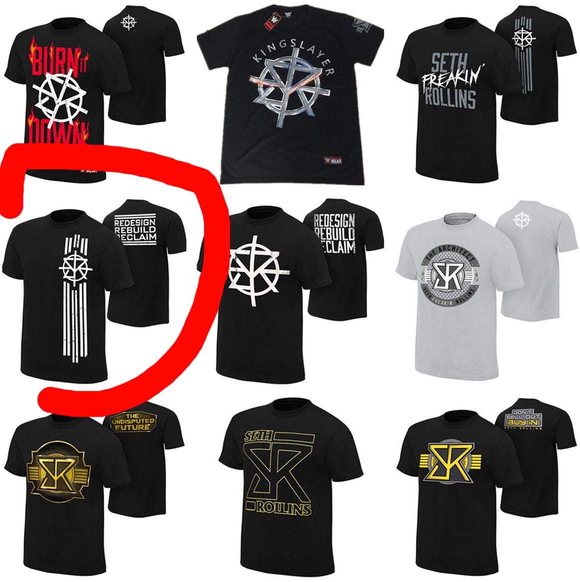 Seth Rollins merch t shirt, Men's Fashion, Tops & Sets, Tshirts & Polo ...