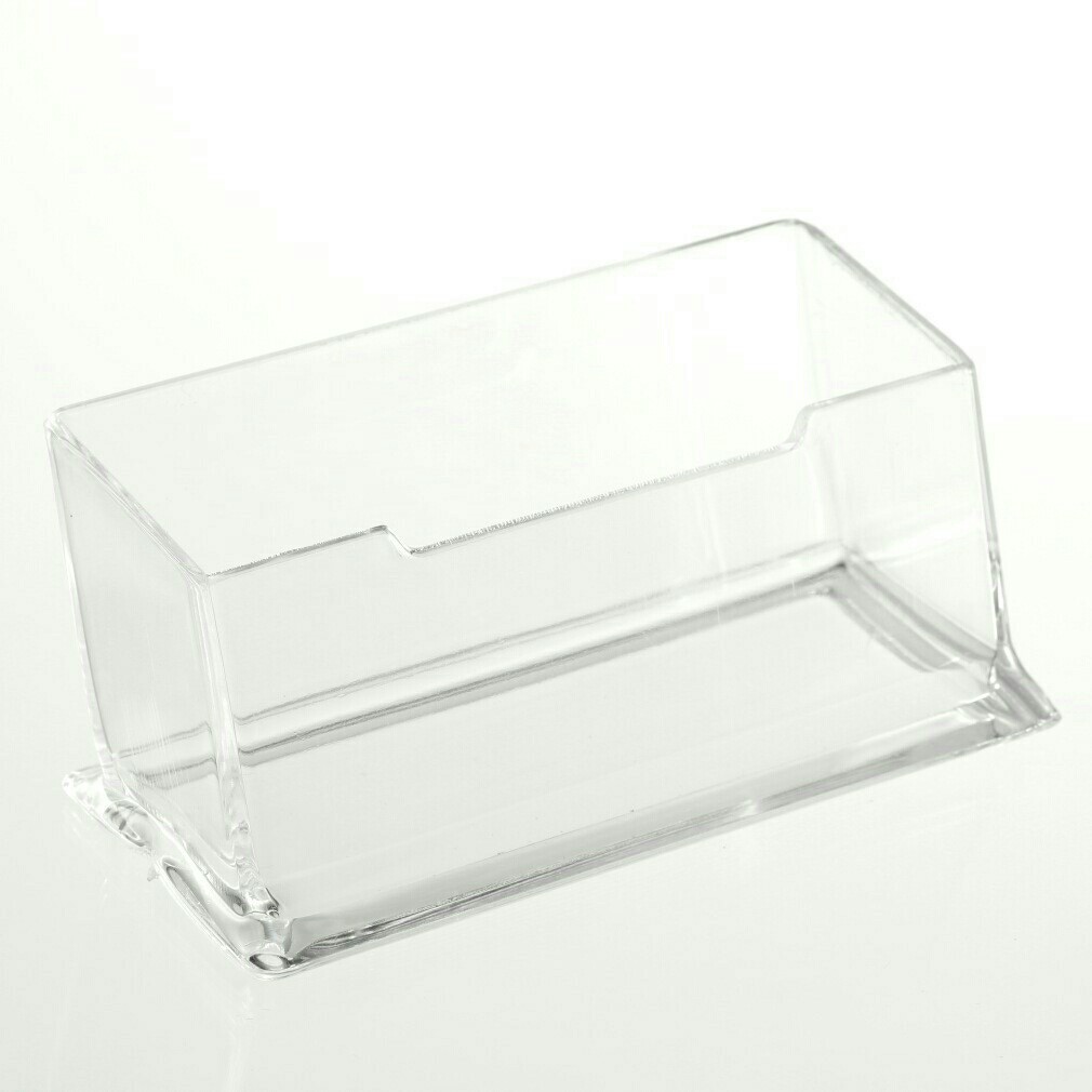 Clear Desktop Business Card Holder Display Stand Acrylic Plastic Desk ...