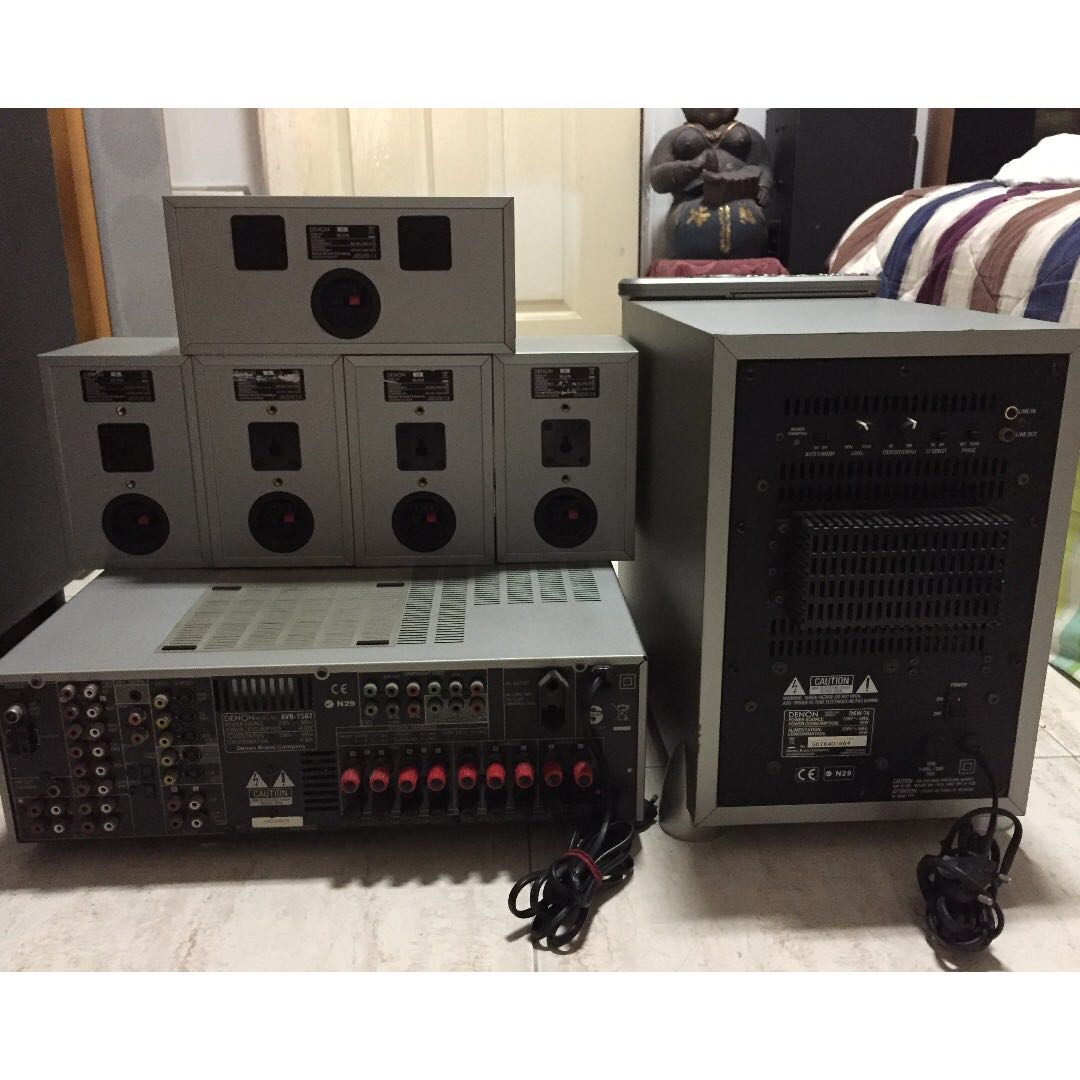 Denon 5.1 Home Theater Speakers system + Denon AVR1507 7.1-Channel Home ...