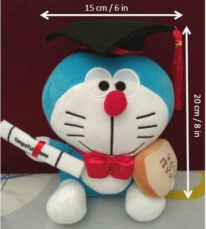 Doraemon Graduation Bear Plush, Hobbies & Toys, Toys & Games on Carousell