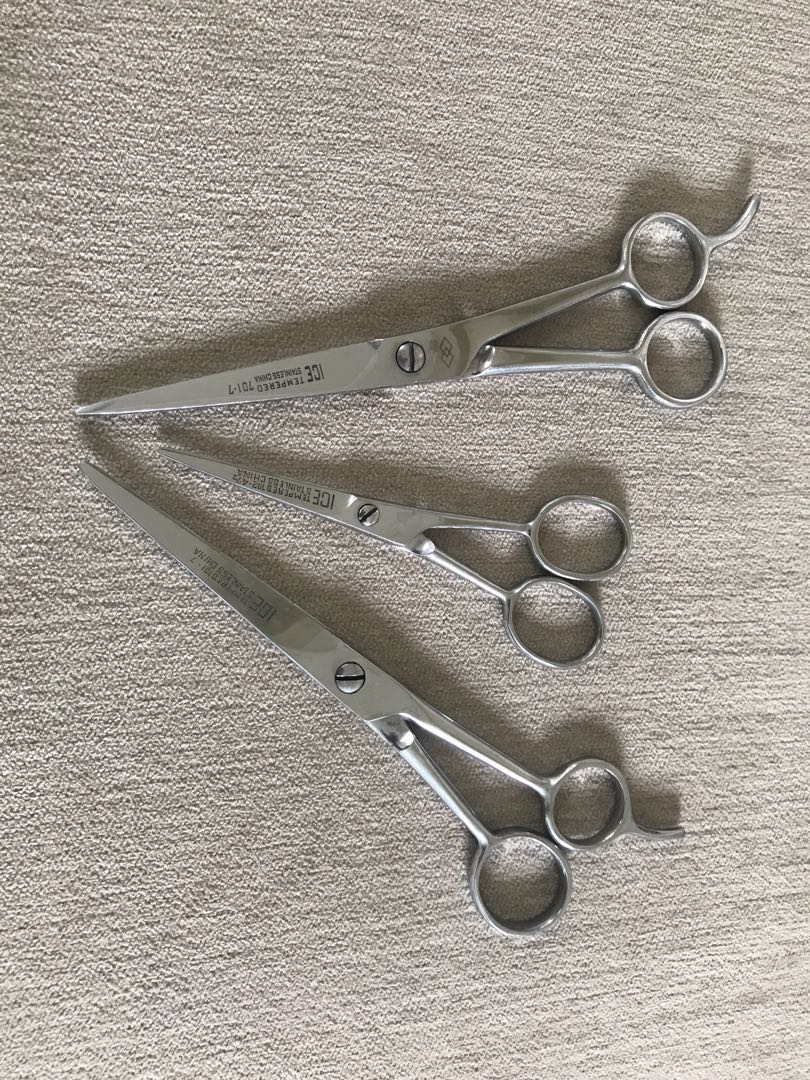 ICE Tempered Stainless Steel Scissors, Beauty & Personal Care, Hair on ...