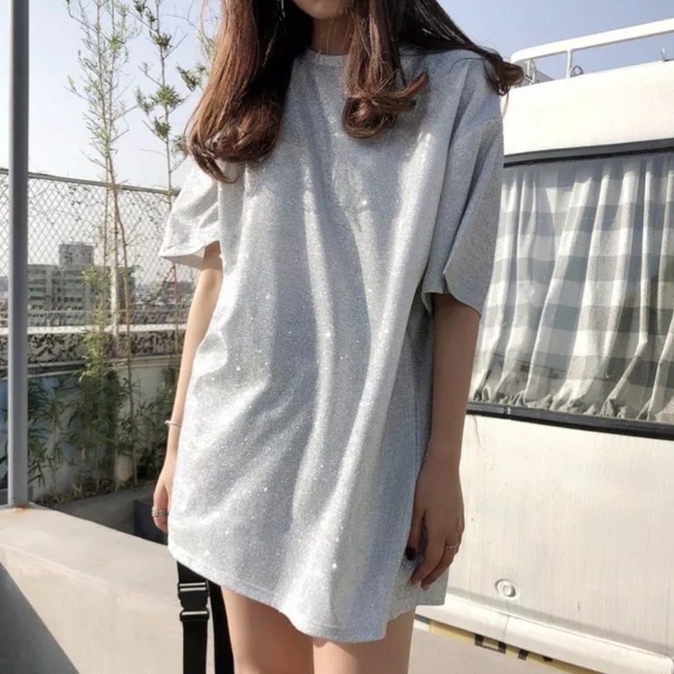 Silver Top, Women's Fashion, Tops, Other Tops on Carousell