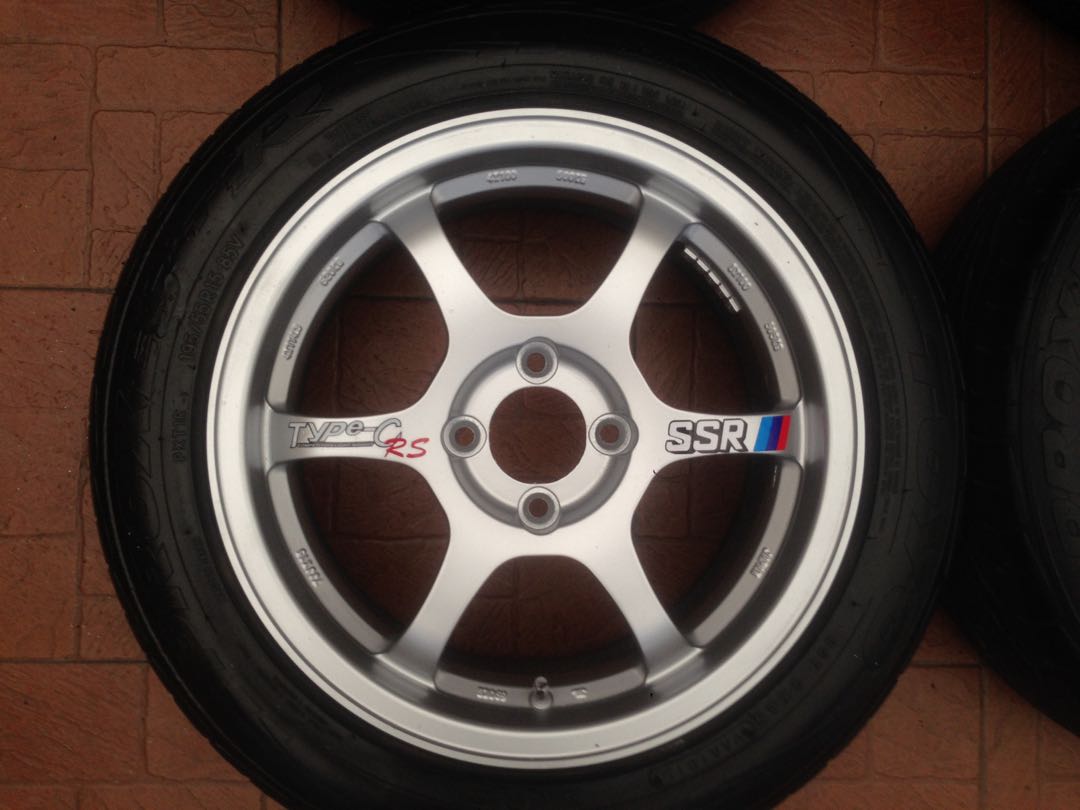 Ssr type c silver 15 pcd100, Auto Accessories on Carousell
