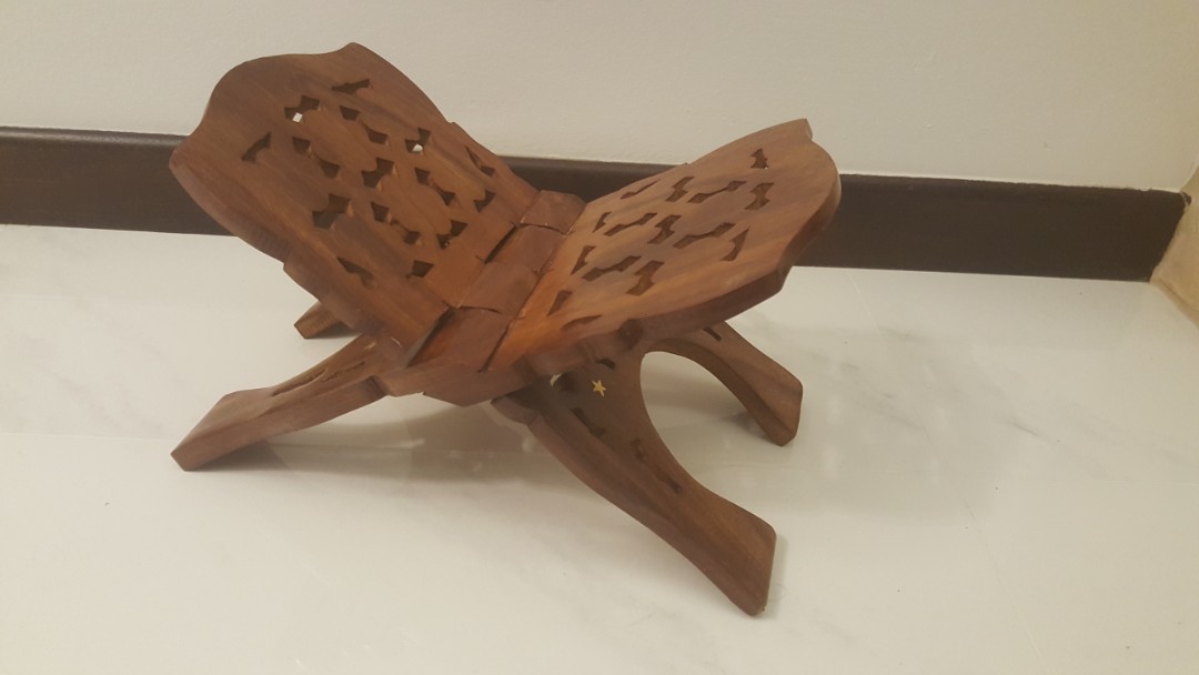 Wooden book stand, Furniture & Home Living, Furniture, Shelves ...