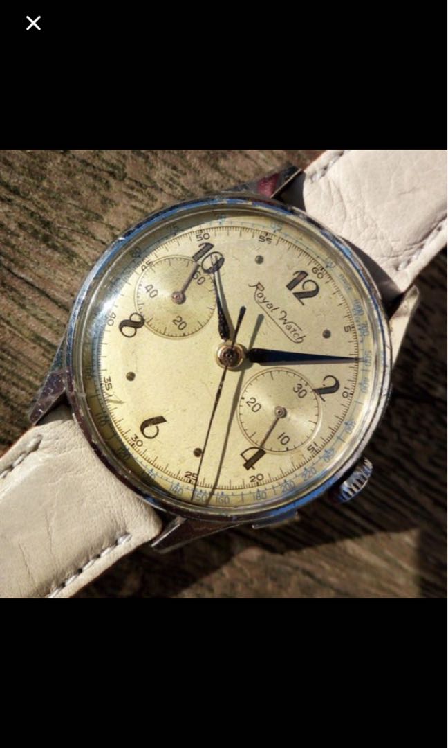 50s vintage Royal Watch Co chronograph, Men's Fashion, Watches ...