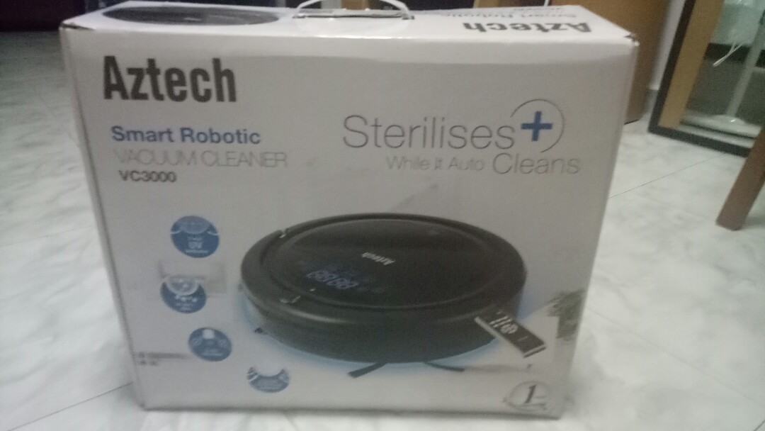 Aztech VC3000 Robotic Vacuum, TV & Home Appliances, Vacuum Cleaner & Housekeeping on Carousell